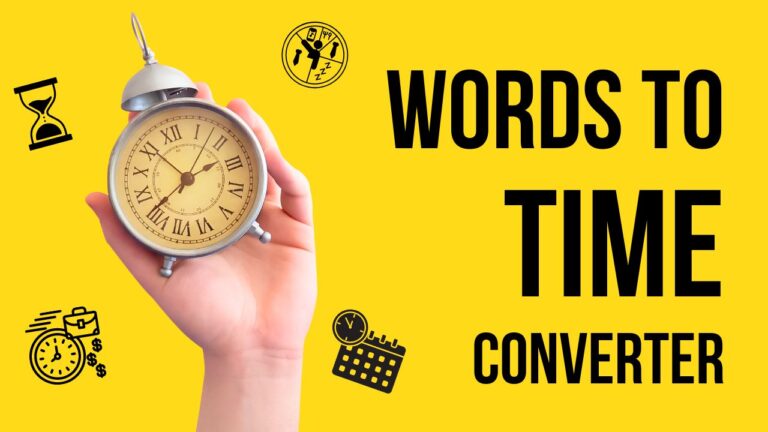 Words To Time Converter: Calculate Words to Minutes