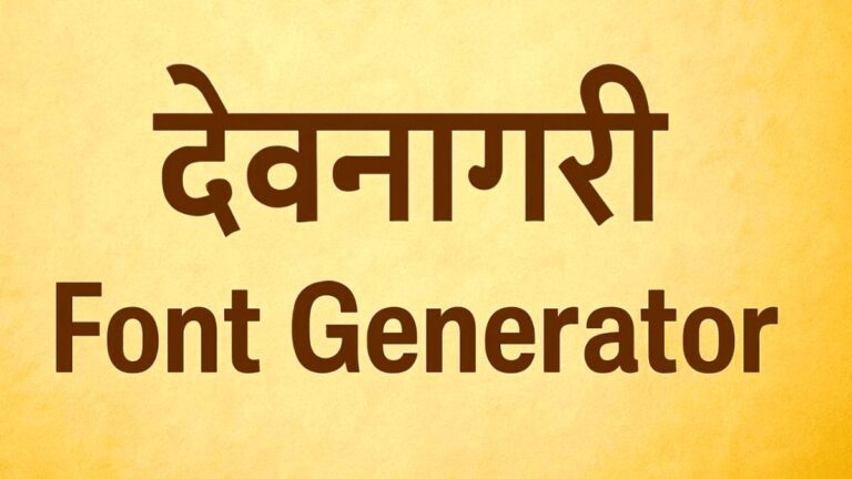 Devanagari Font Generator