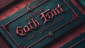 Gothic Font Generator