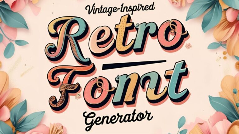 Retro Font Generator
