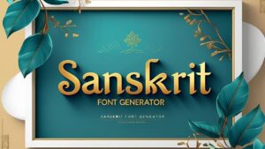 Sanskrit Font Generator