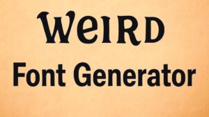 Weird Font Generator