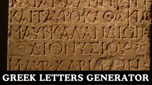 Greek Letters Text Generator
