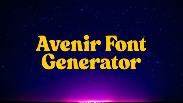 Avenir Font Generator