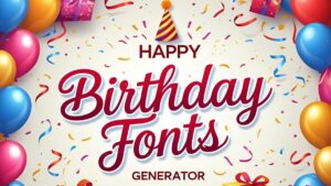 Birthday Fonts Generator
