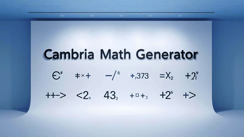 Cambria Math Font Generator