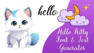 Hello Kitty Font & Text Generator
