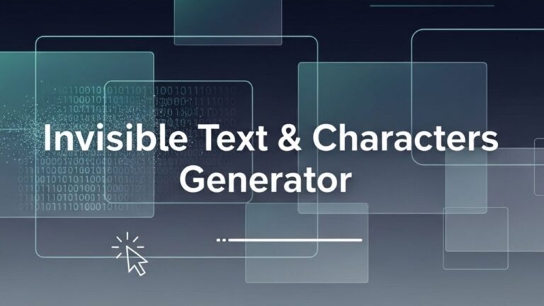 Invisible Text & Characters Generator