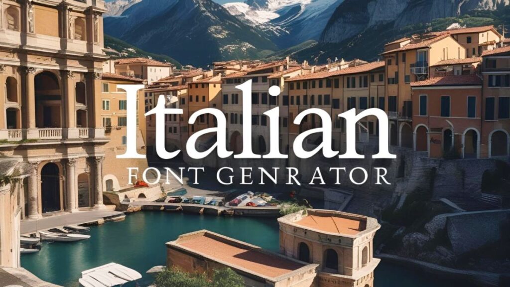 Italian Font Generator