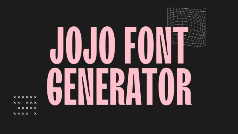 Jojo Font Generator (FREE Font Download)