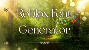 Roblox Font Generator