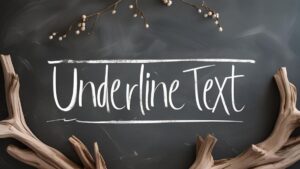 Underline Text