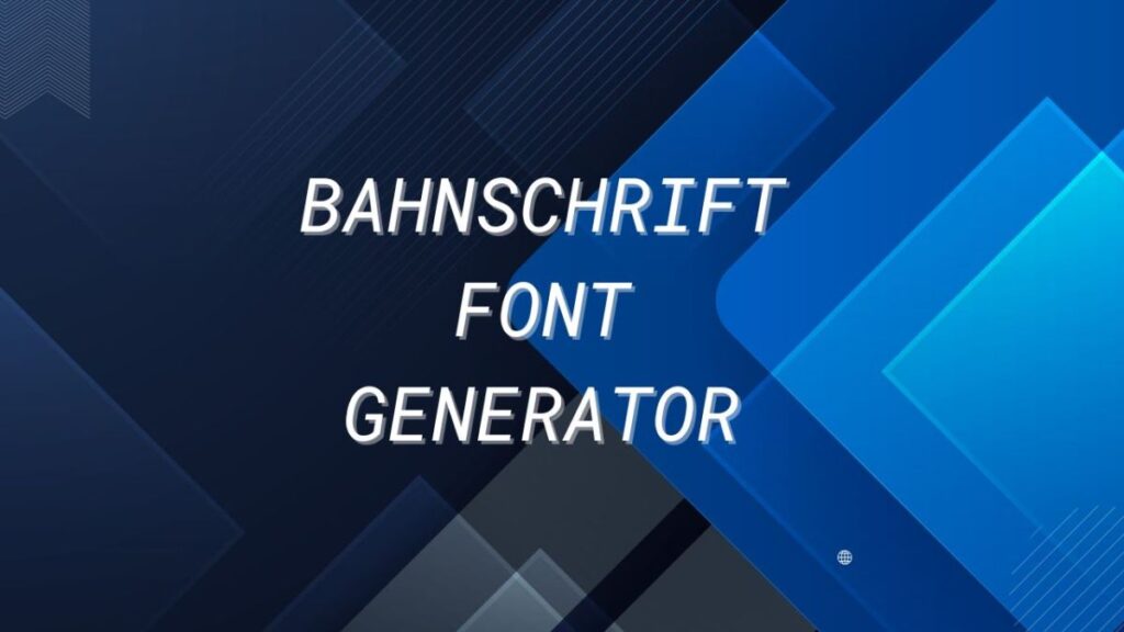 Bahnschrift Font Generator