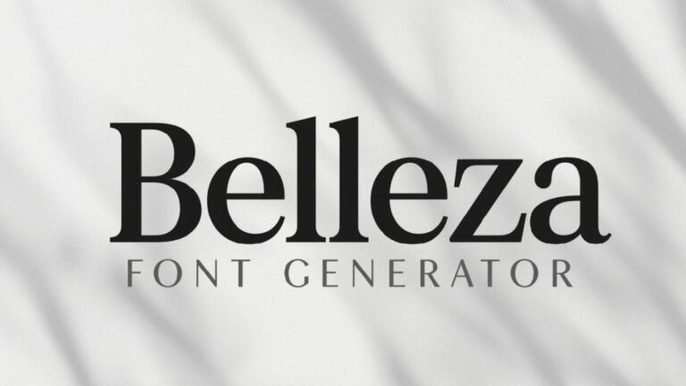 Belleza Font Generator (Free Download)