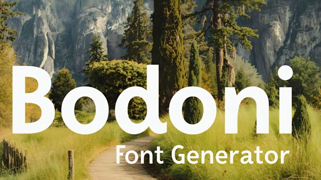 Bodoni Font Generator (Free Font Download)