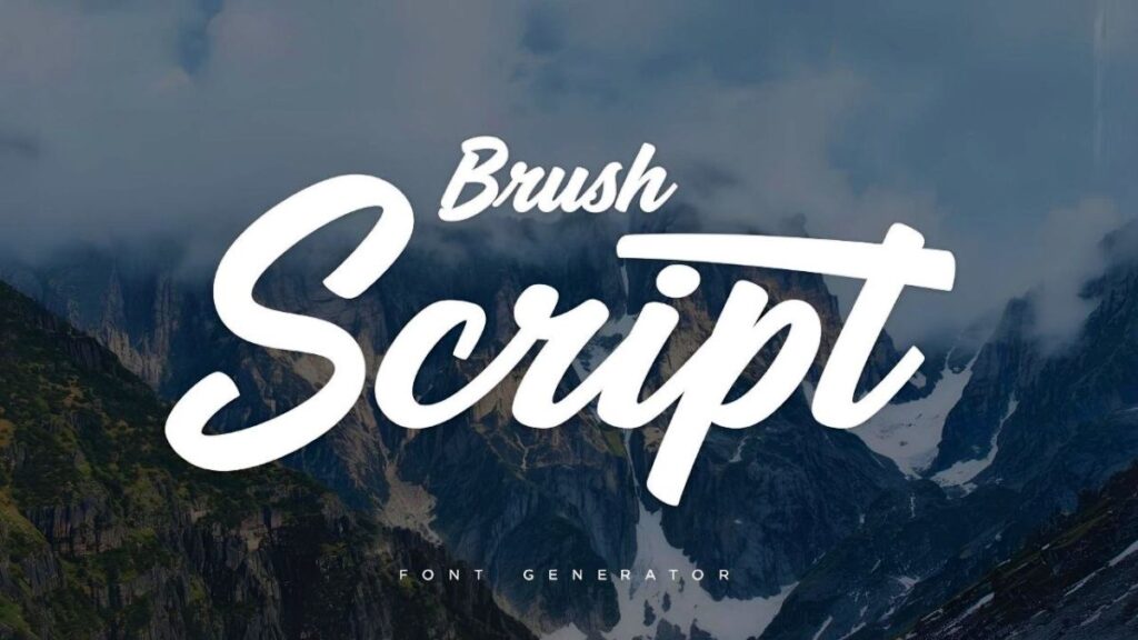 Brush Script Font Generator
