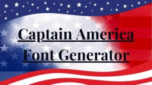 Captain America Font Generator (Free Download)