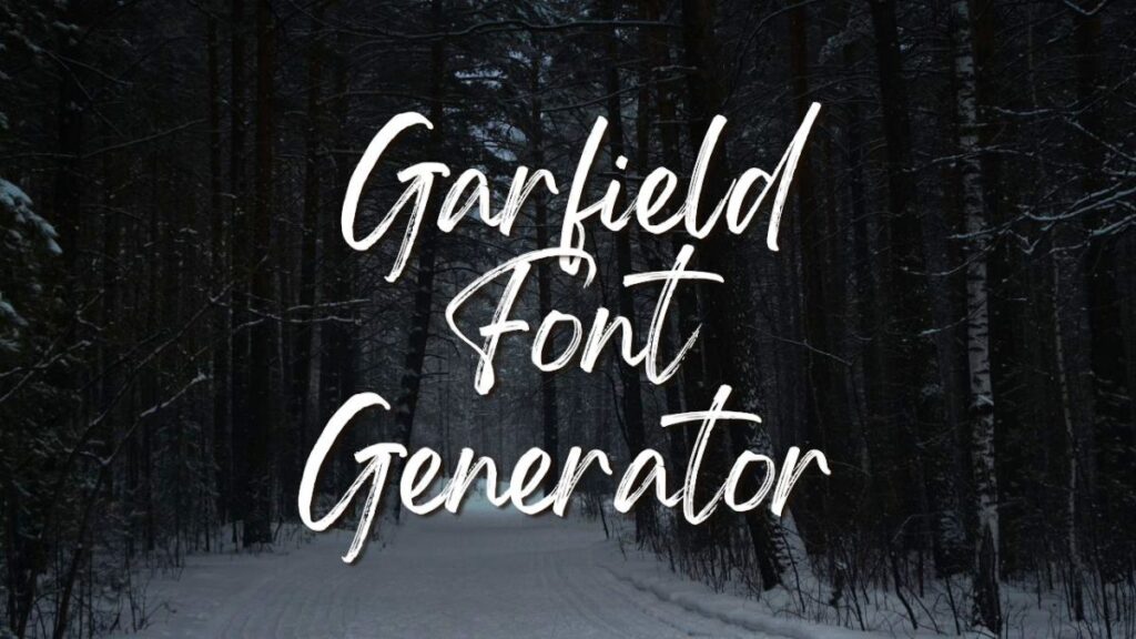 Garfield Font Generator (Free Download)