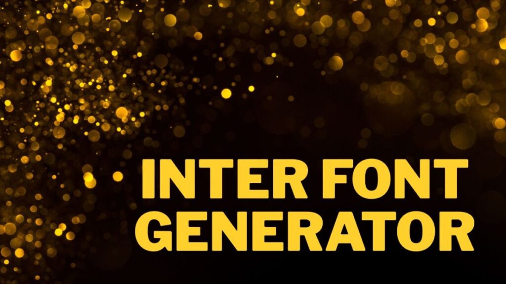 Inter Font Generator