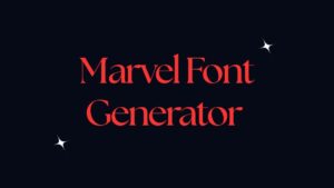 Marvel Font Generator (Free Download)