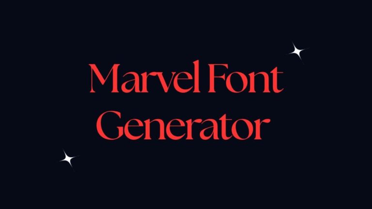 Marvel Font Generator (Free Download)