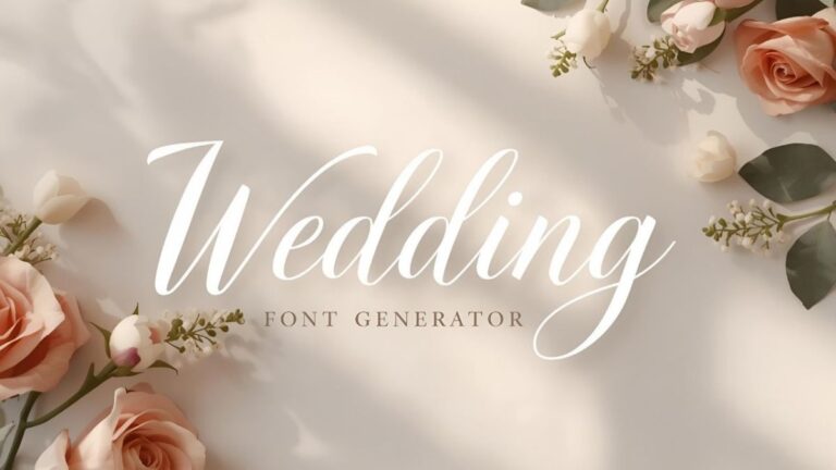 Wedding Font Generator