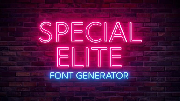 Special Elite Font Generator (Free Download)