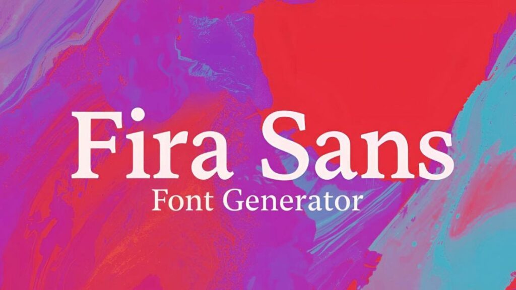 Fira Sans Font Generator (Free Download)