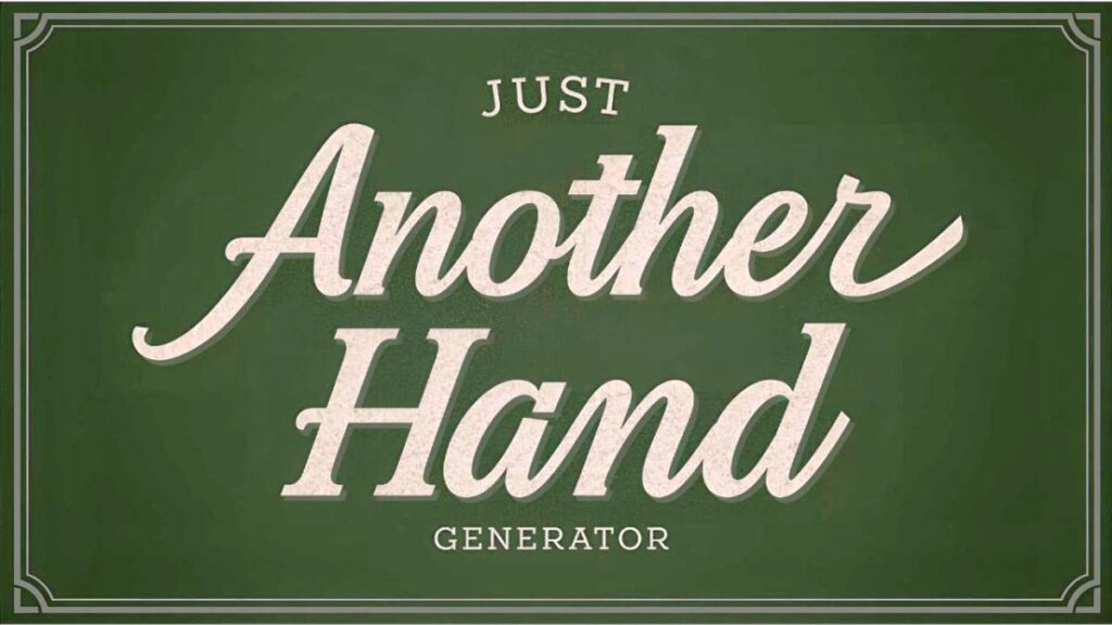 Just Another Hand Font Generator (Free Download)