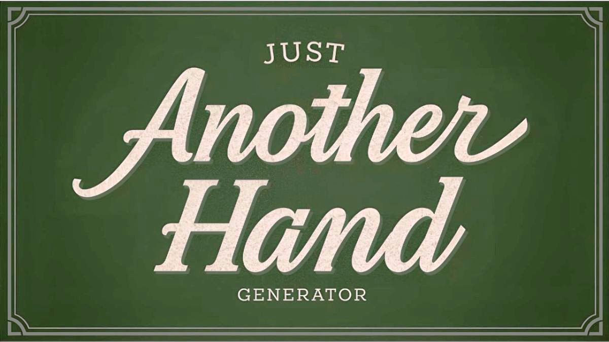 Just Another Hand Font Generator (Free Download)