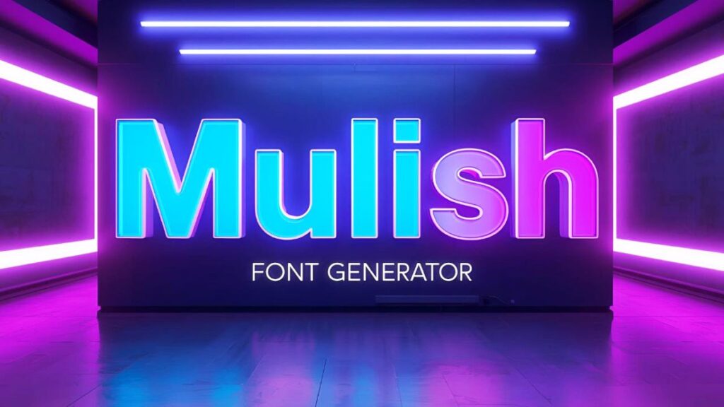 Mulish Font Generator (Free Download)