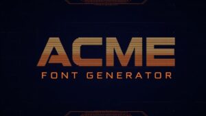 Acme Font Generator (Free Download)