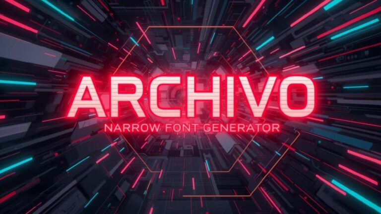 Archivo Narrow Font Generator (Free Download)