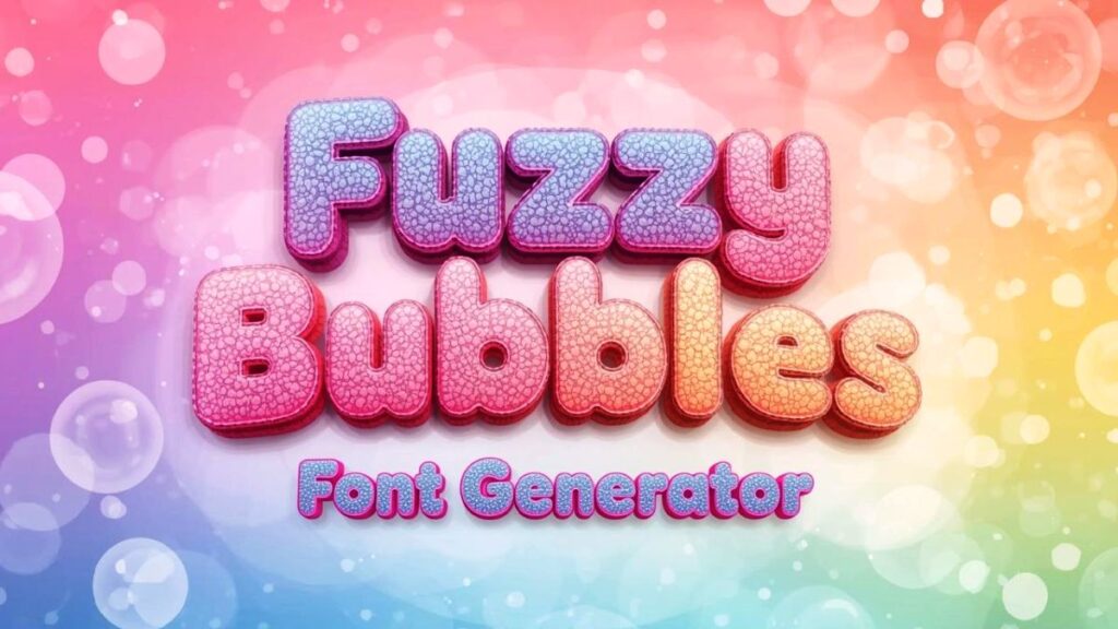 Fuzzy Bubbles Font Generator (Free Download)