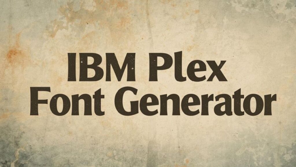 IBM Plex Mono Font Generator (Free Download)