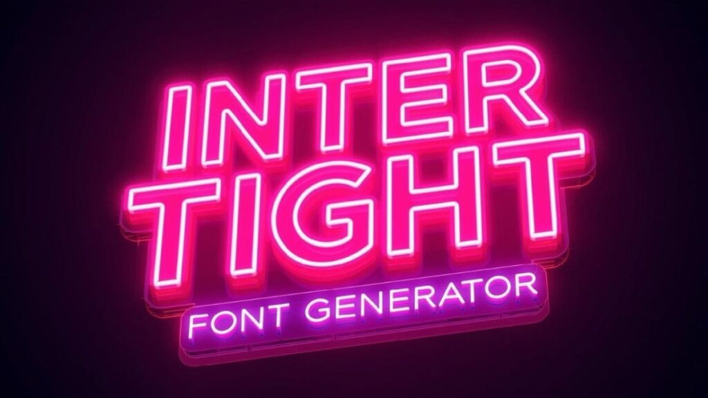 Inter Tight Font Generator (Free Download)