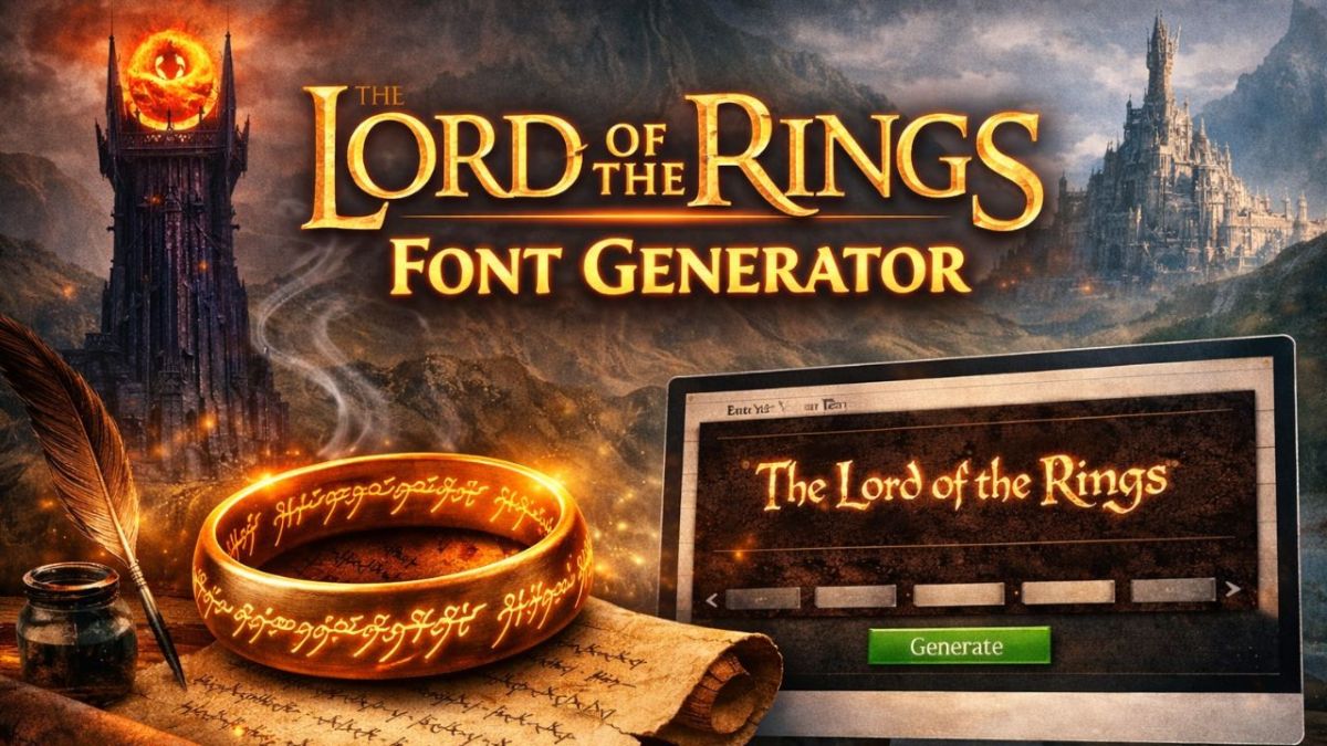 Lord of the Rings Font Generator