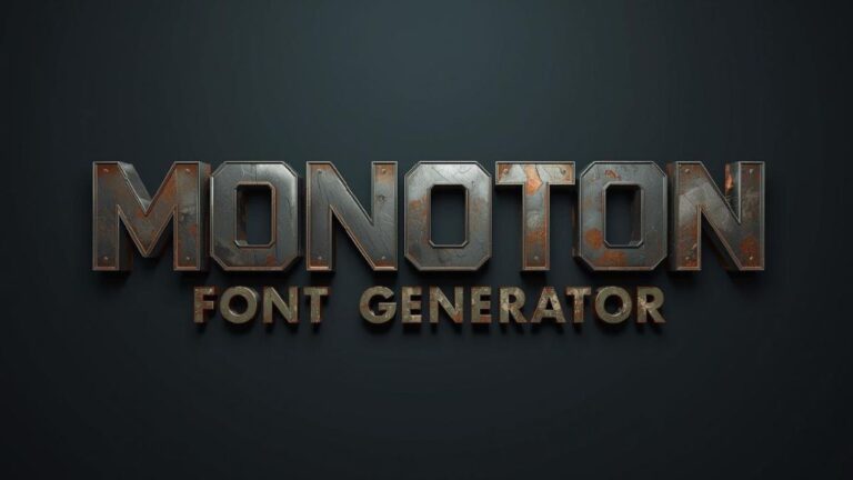 Monoton Font Generator (Free Download)