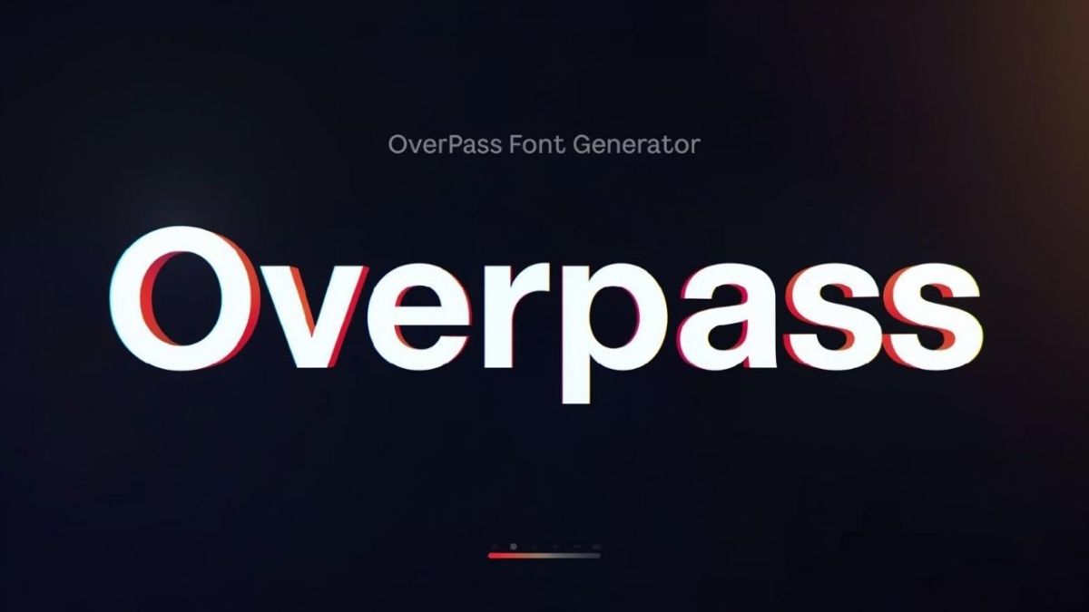 Overpass Font Generator (Free Download)