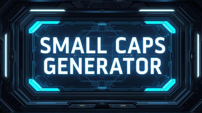 Small Caps Font Generator