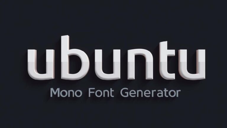 Ubuntu Mono Font Generator (Free Download)