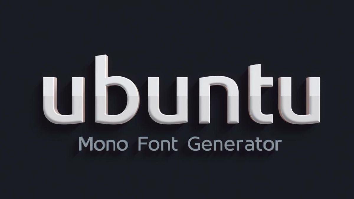 Ubuntu Mono Font Generator (Free Download)